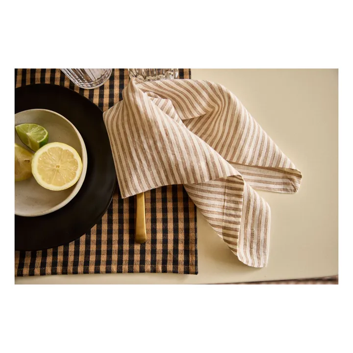 Gabrielle Paris - Set de table Vichy - Café | Smallable