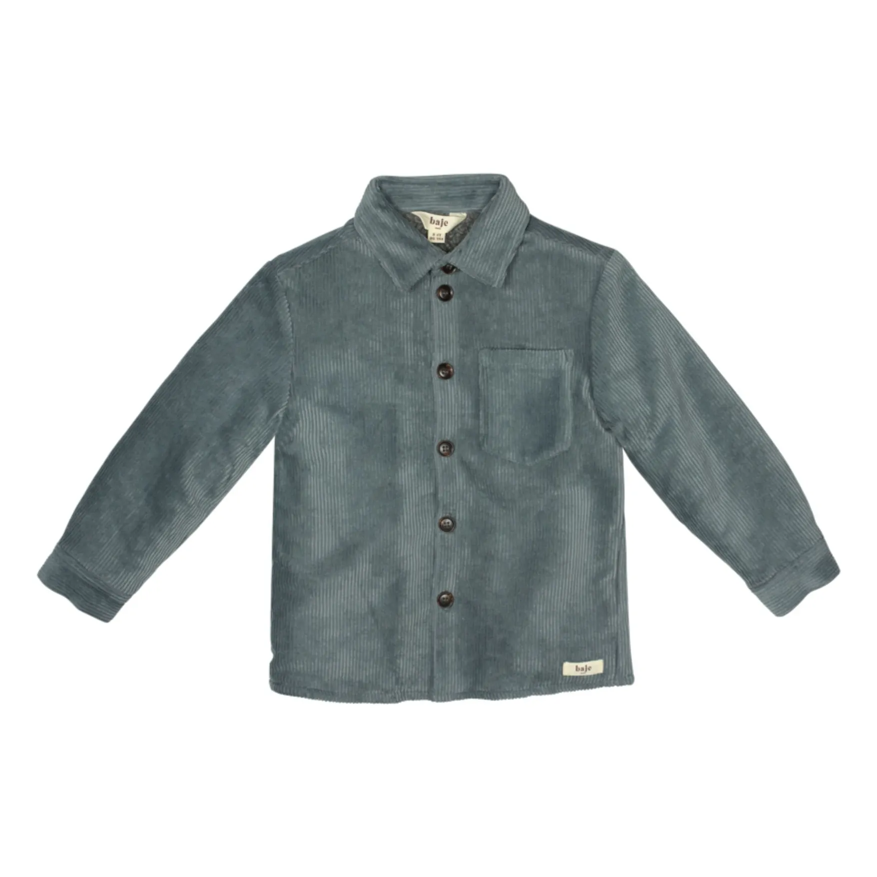 Baje Studio - Chaldon Teddy Corduroy Overshirt - Grey blue | Smallable