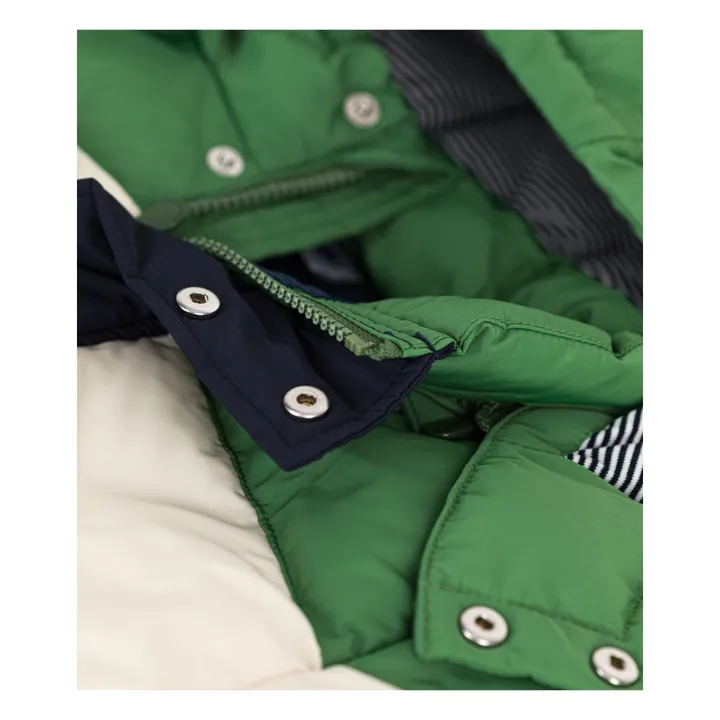 Petit Bateau - Colorblock down jacket - Green | Smallable