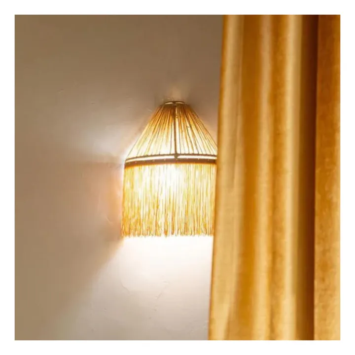 Honoré - Raffia wall lamp - Gold | Smallable