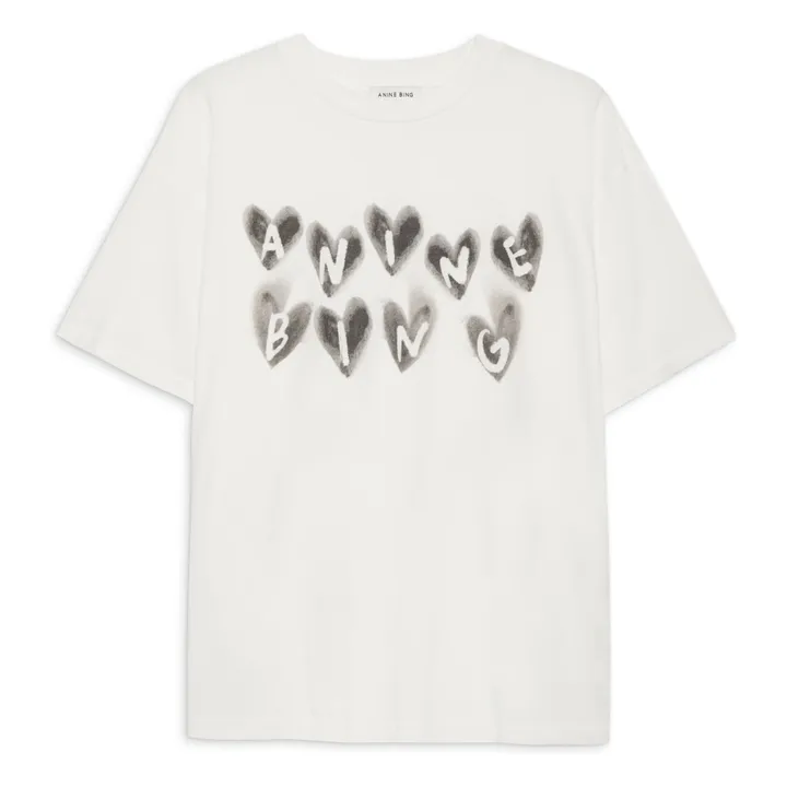 Anine Bing - Cade Hearts T-shirt - Ivory | Smallable