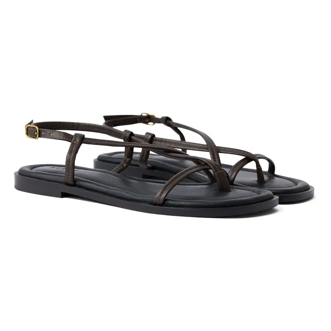 Soeur - Uptown Leather Sandals - Black | Smallable