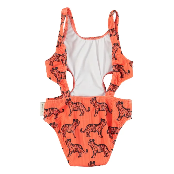 Piupiuchick - Tiger Swimsuit Recycled Fibers - Orange | Smallable