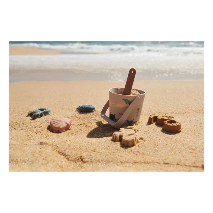 Liewood - Seau de plage Gilma et ses accessoires - Sea creature/Sandy ...