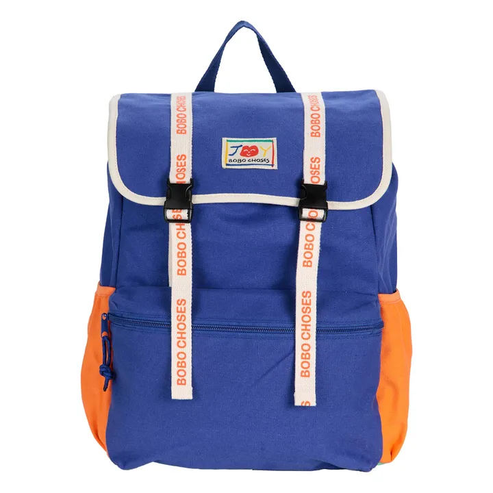 Bobo Choses - Organic cotton backpack - Navy blue | Smallable
