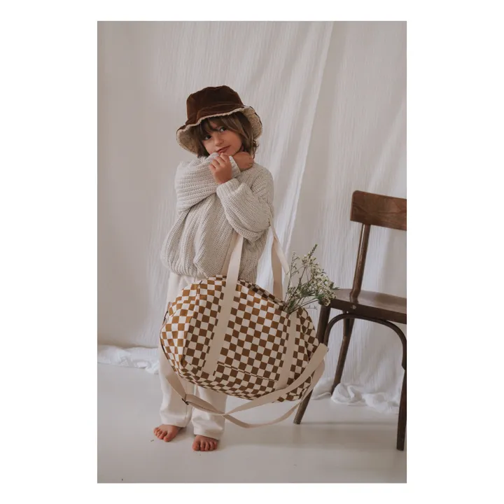 Rose in April - Raphael Check diaper bag - Caramel | Smallable