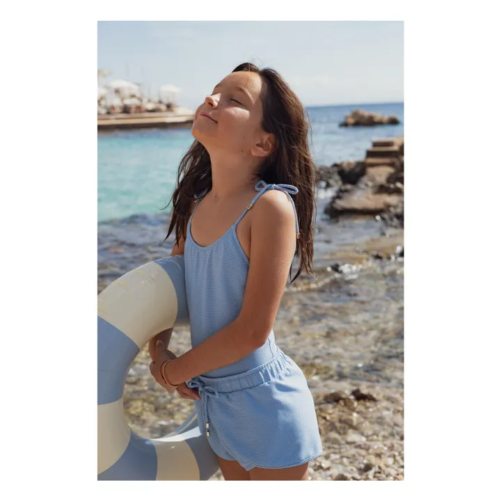 Lison Paris - Bahamas Metallic Swimsuit - Light blue | Smallable