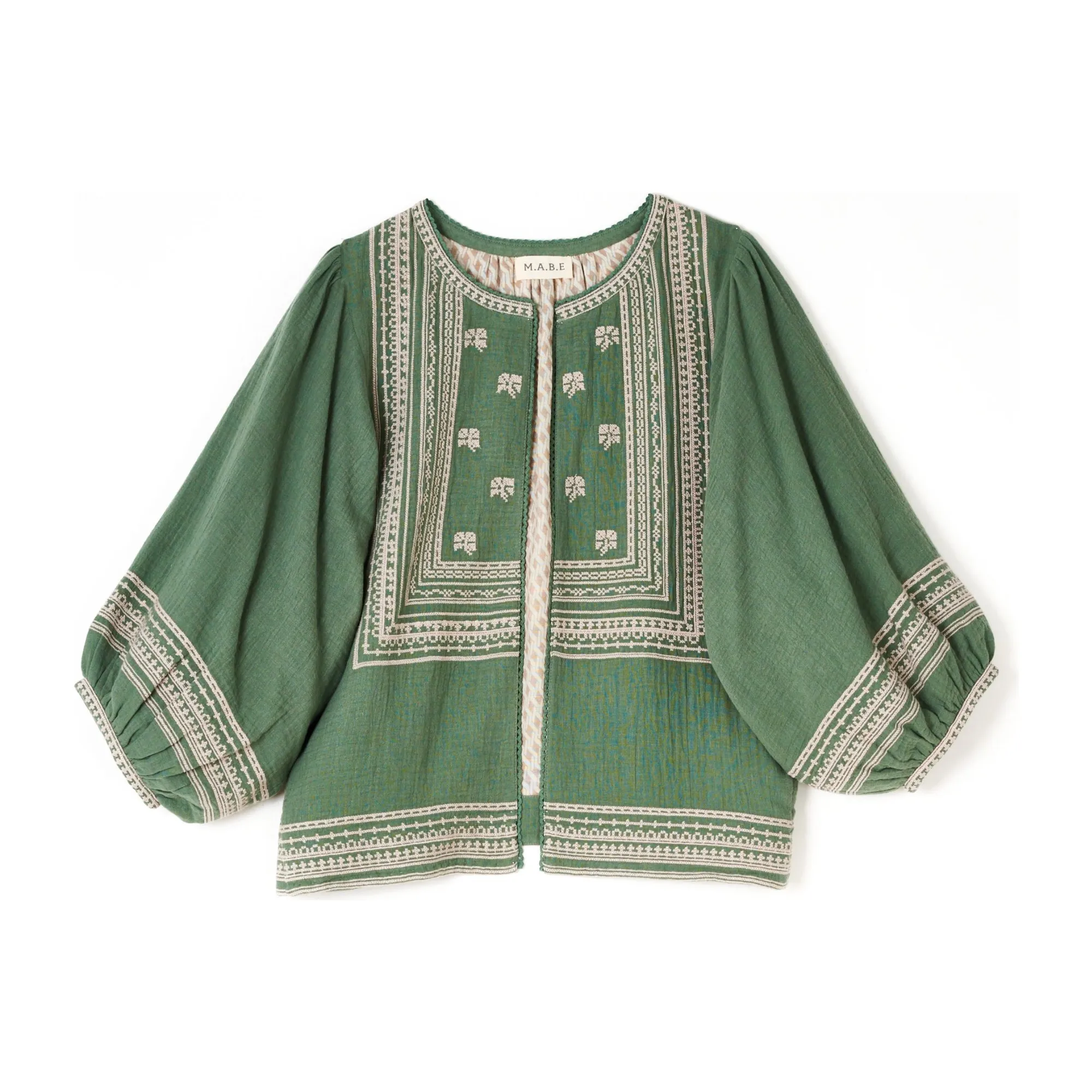 M.A.B.E. - Reba Embroidered Jacket - Green water | Smallable