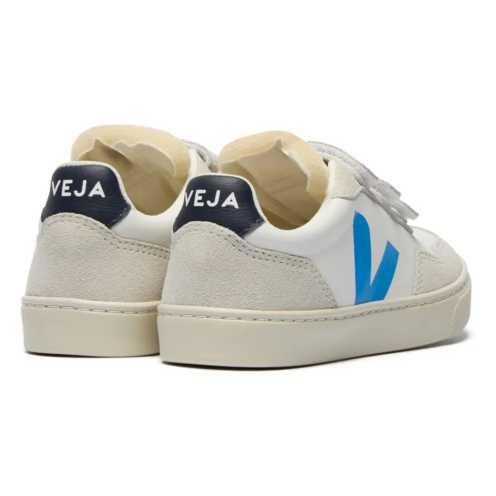 Veja - V-90 Leather Scratch Sneakers O.T. - Blu | Smallable