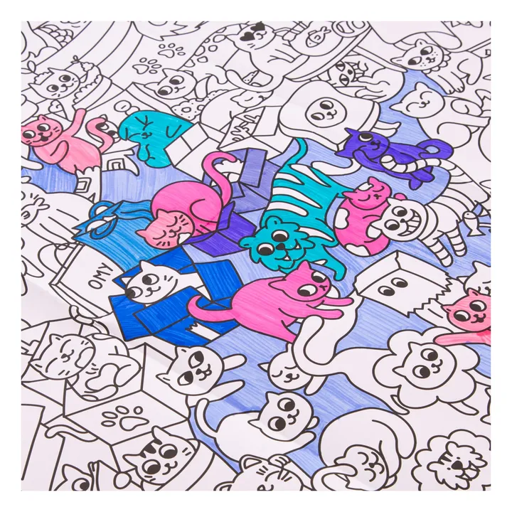 Omy - Póster gigante de Kitty para colorear | Smallable