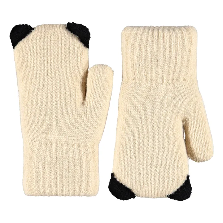Molo - Kenau Cats Mittens - Ecru | Smallable