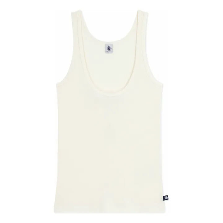 Petit Bateau - Plain wool tank top - Ecru | Smallable