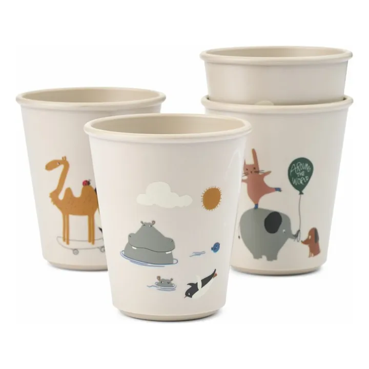 Liewood - Lana Glasses - Set of 4 - Around the world/Sandy | Smallable