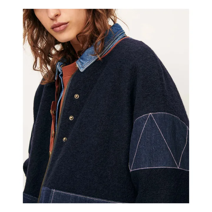 Sessùn - Cold Night Wool Jacket - Navy blue | Smallable