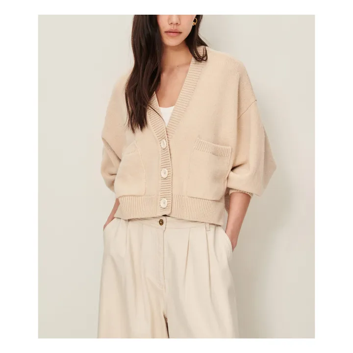 Sessùn - Gilet Rossato Laine - Ecru | Smallable