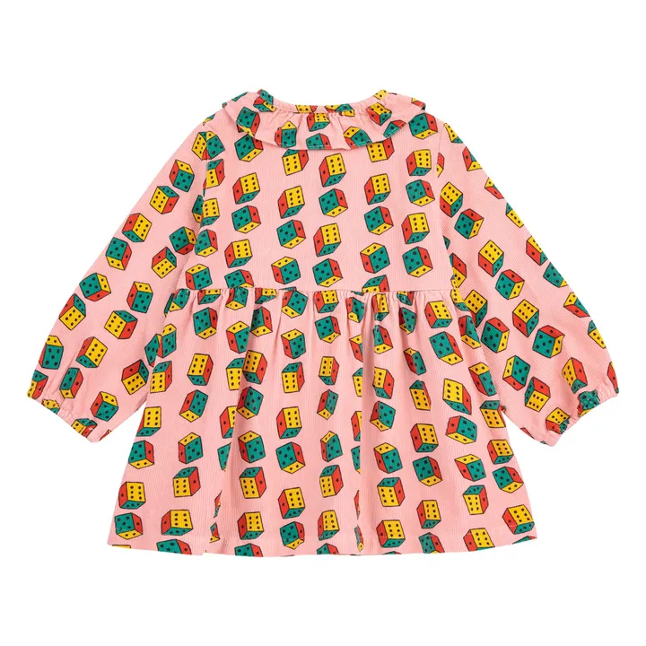 Bobo Choses - Bio-Baumwoll-Cord-Würfelkleid - Rosa | Smallable