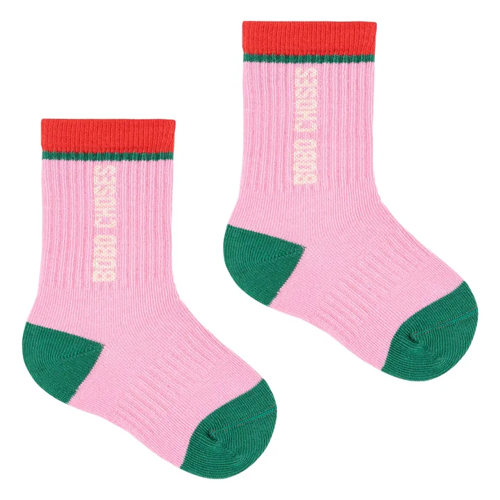 Bobo Choses - Bobo organic cotton socks - Pink | Smallable