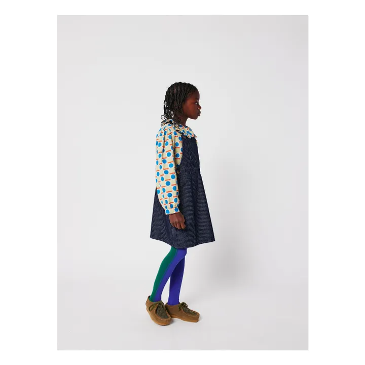 Bobo Choses - Bobo Colorblock Organic Cotton tights - Blue | Smallable