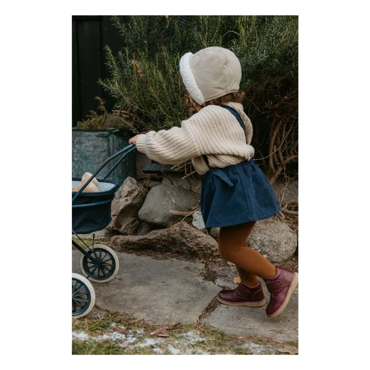 Petit Nord - Scratch Scallop Boots - Burgundy | Smallable