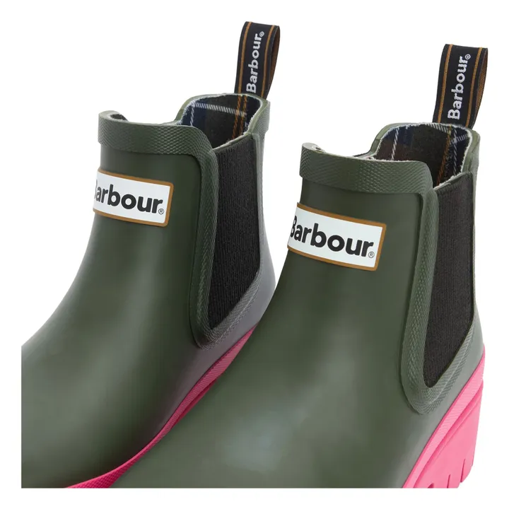 Barbour - Boots Chelsea Halton Rubber - Olive green | Smallable