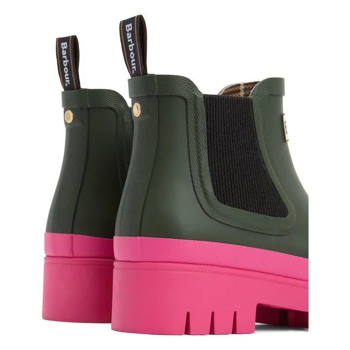 Barbour - Boots Chelsea Halton Rubber - Olive green | Smallable