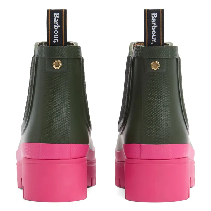 Barbour - Boots Chelsea Halton Rubber - Olive green | Smallable