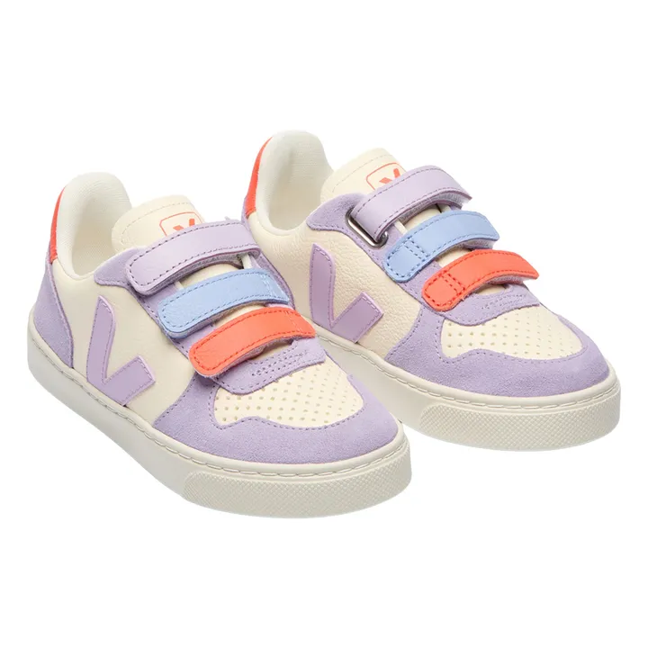 Veja - V-10 Leather Scratch Sneakers O.T. - Purple | Smallable