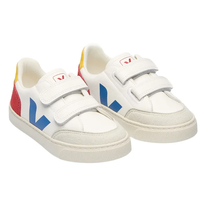 Veja - V-12 Leather Scratch Sneakers O.T. - Dark Blue | Smallable