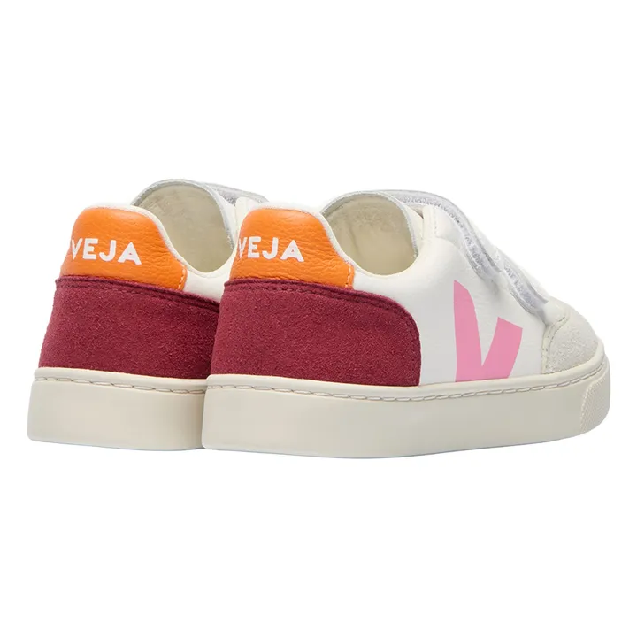 Veja - V-12 Leather Scratch Sneakers O.T. - Pink | Smallable