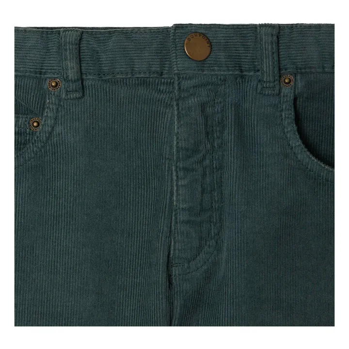 Bonpoint - Jagger Pants Velvet Organic Cotton - Green | Smallable