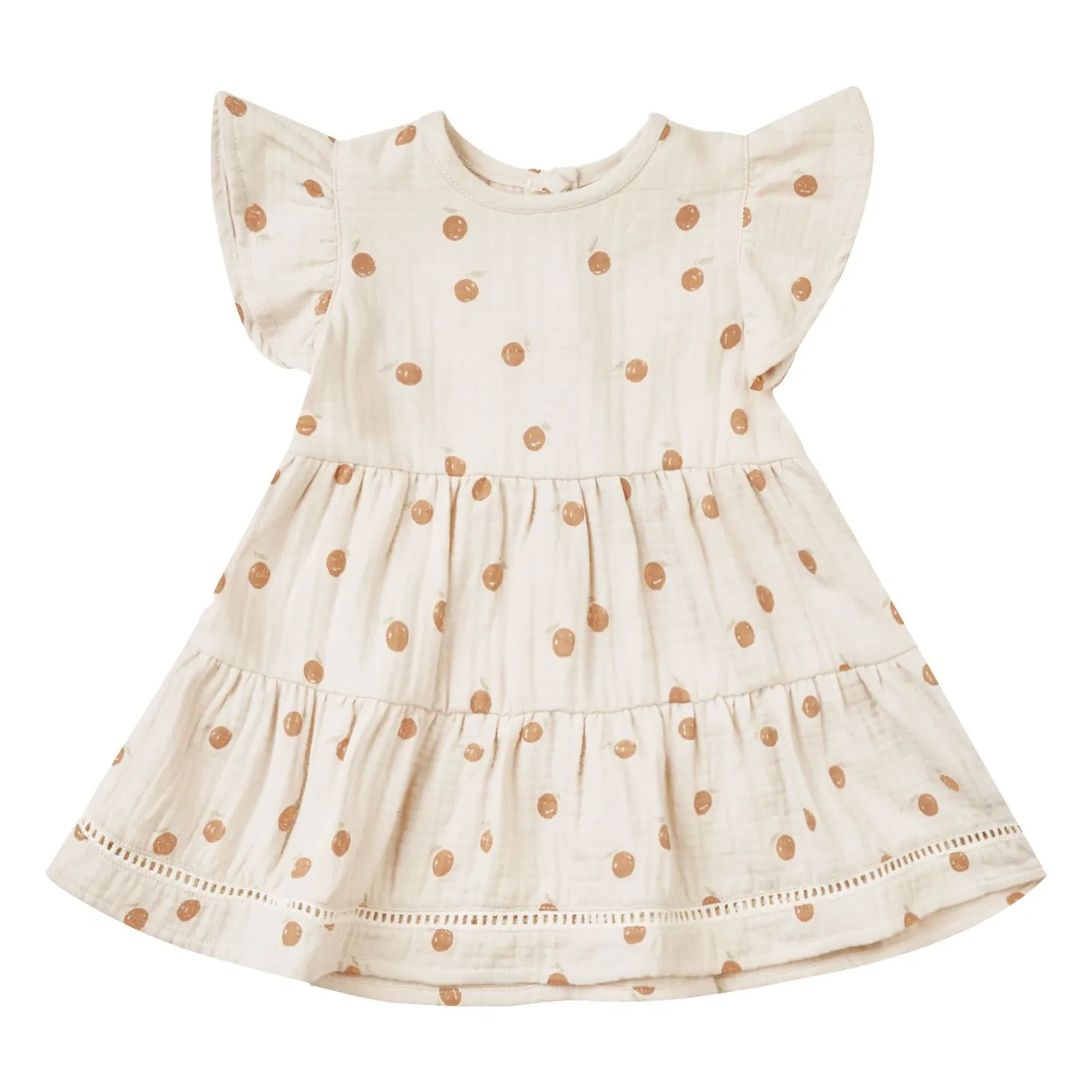 Quincy Mae - Lily Oranges dress and bloomer - Off white | Smallable