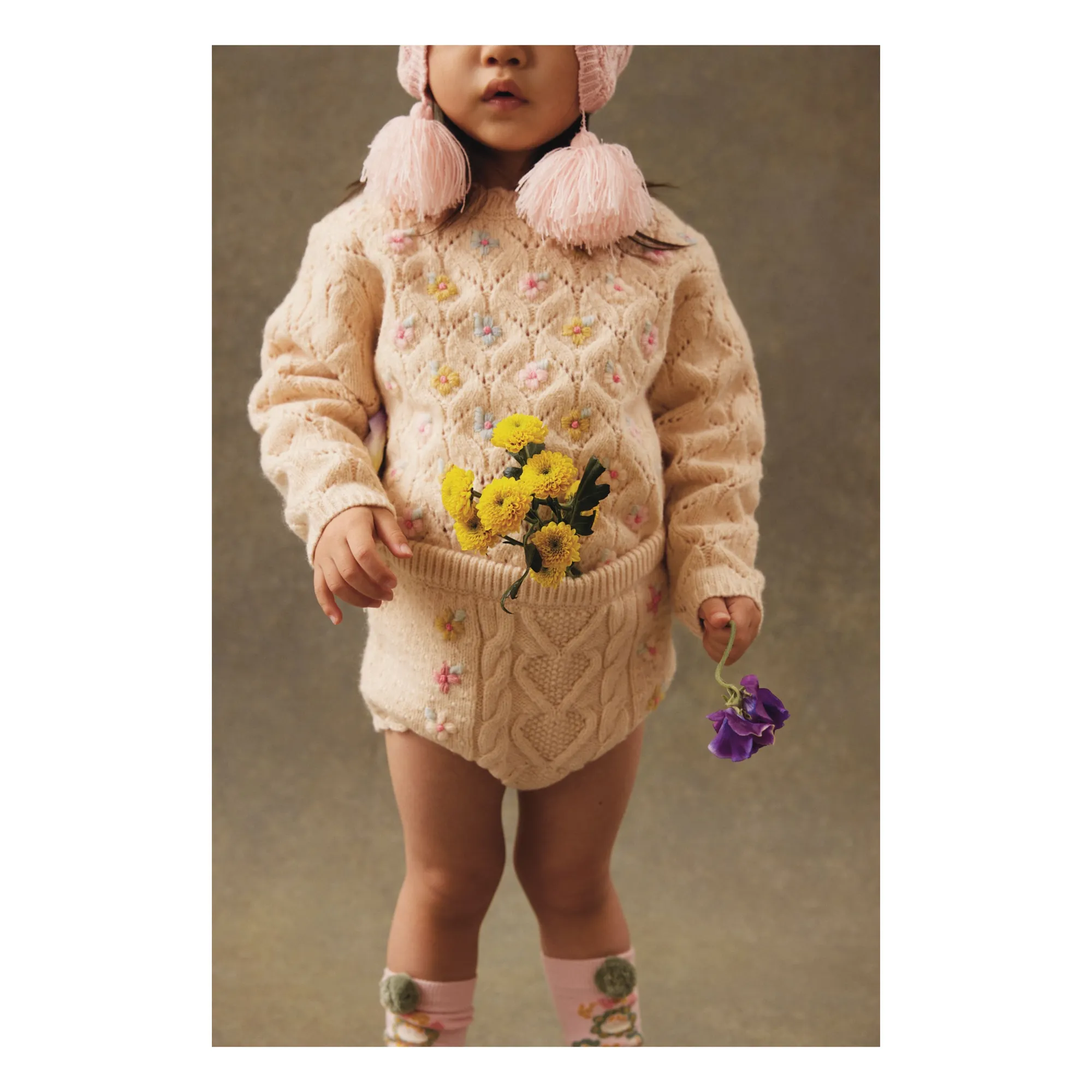 Louise Misha - Bloomer Ripane Laine - Cream | Smallable