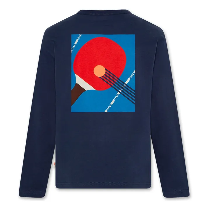AO76 - Ben Ping Pong organic cotton T-shirt - Navy blue | Smallable
