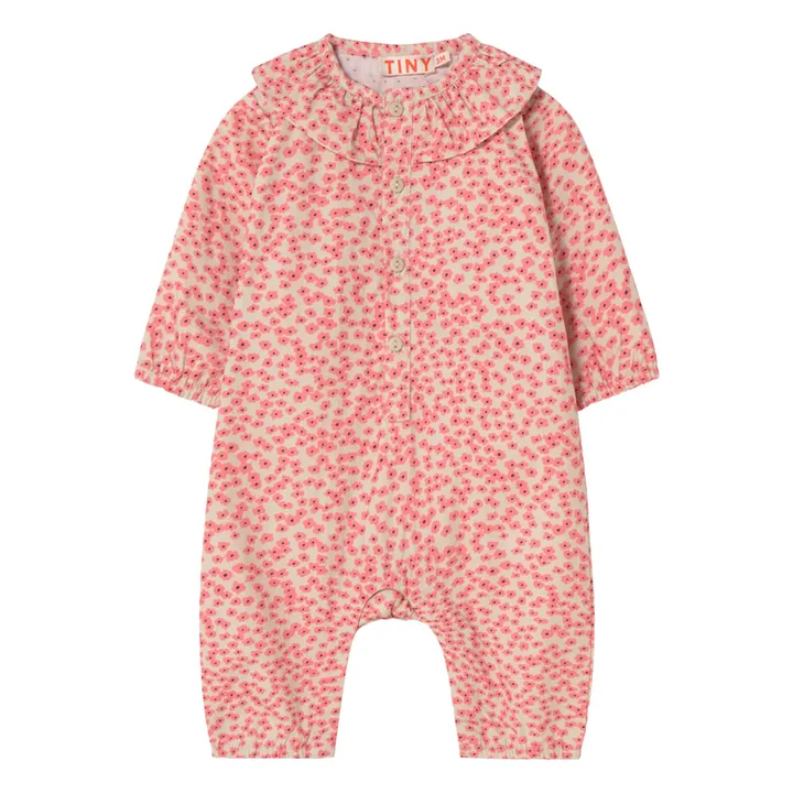 Tinycottons - Poplin floral jumpsuit - Beige | Smallable