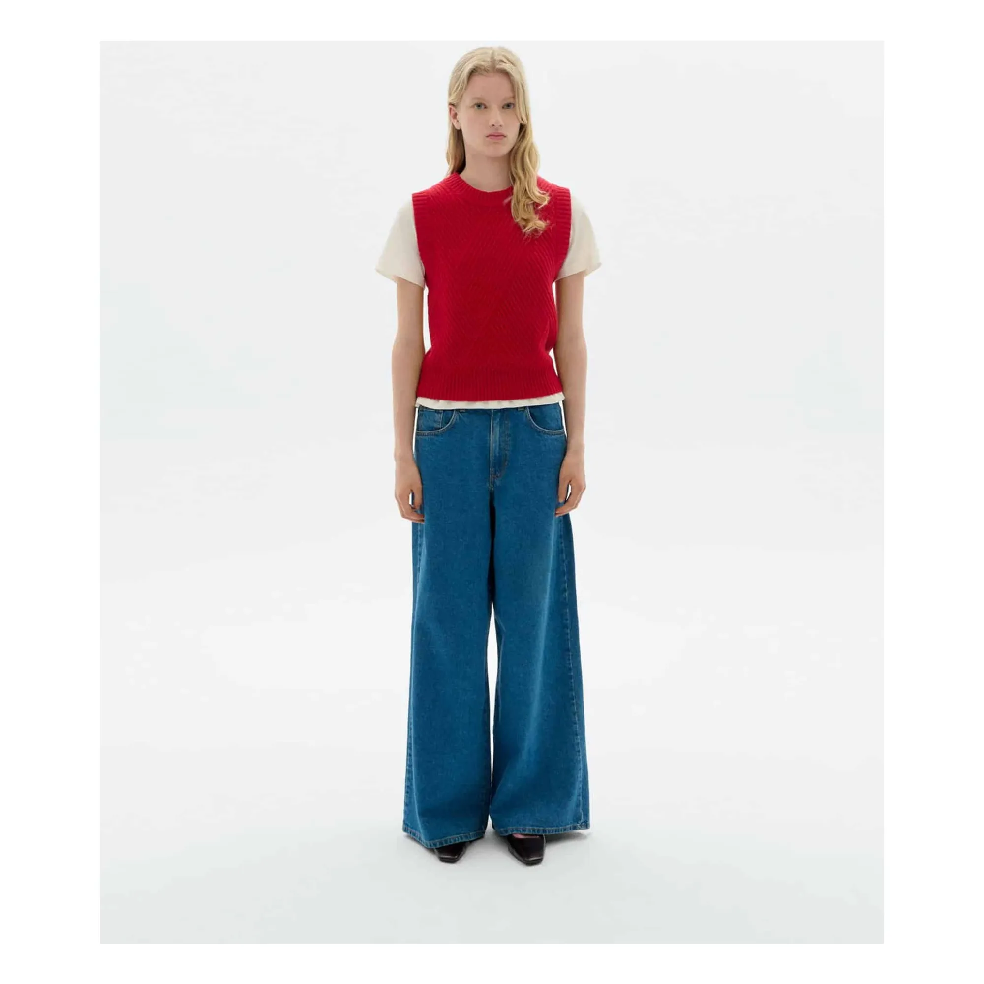 Thinking Mu - Pull Sans Manches Kaia Laine - Rouge | Smallable