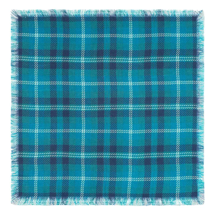 Bompard - Mini Carré Tartan Cashmere Scarf - Cedar Green | Smallable