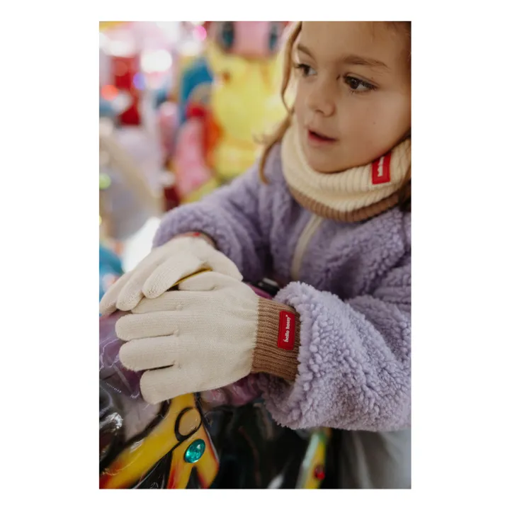 Hello Hossy - Guanti in cotone biologico Handy Sandy - Crema | Smallable