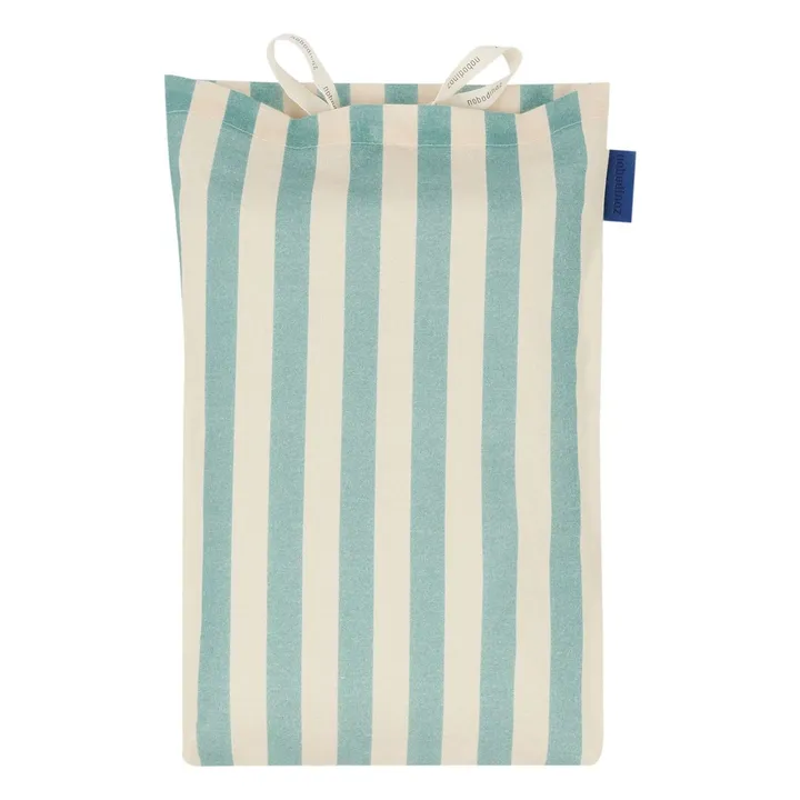 Nobodinoz - Comforter cover Sheldon Stripes - Turquoise | Smallable