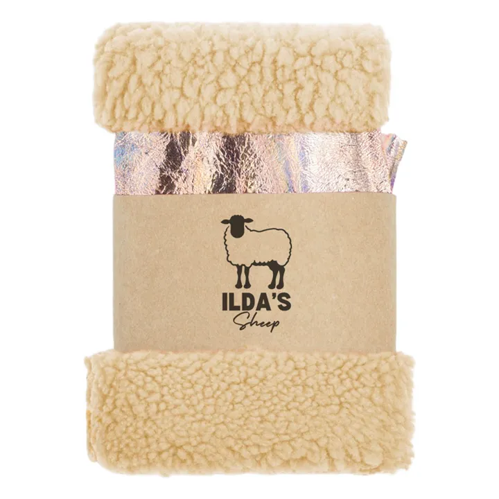 ILDA'S sheep - Metallic Merino Wool Mittens - Pink Gold | Smallable