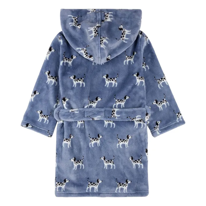Petit Lem - Dalmatians Recycled Fiber Robe - Blue | Smallable