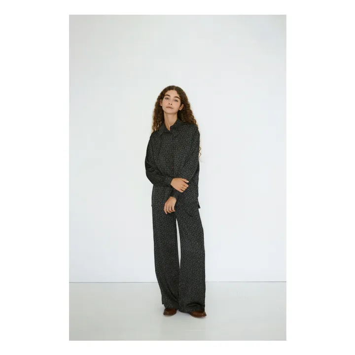 The Tiny Big Sister - Small Flowers pants - Chocolate | Smallable