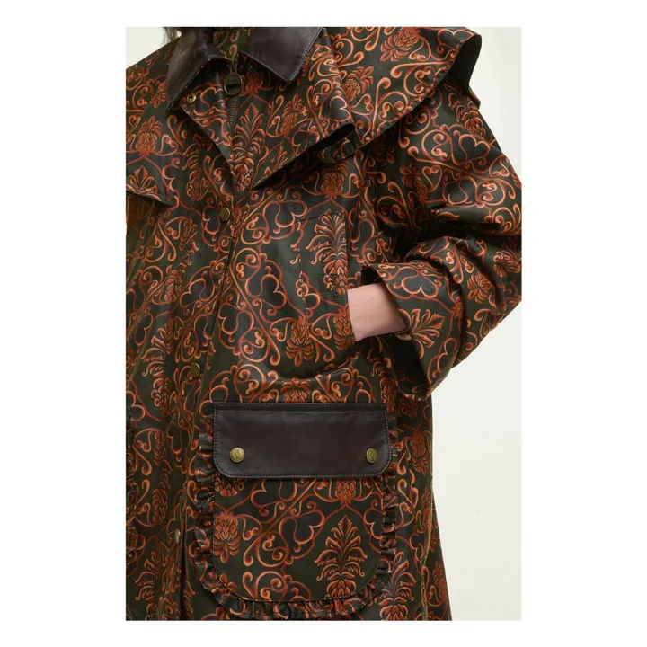 Barbour - Barbour x Farm Rio collaboration - Luana Waxed Coat - Dark ...