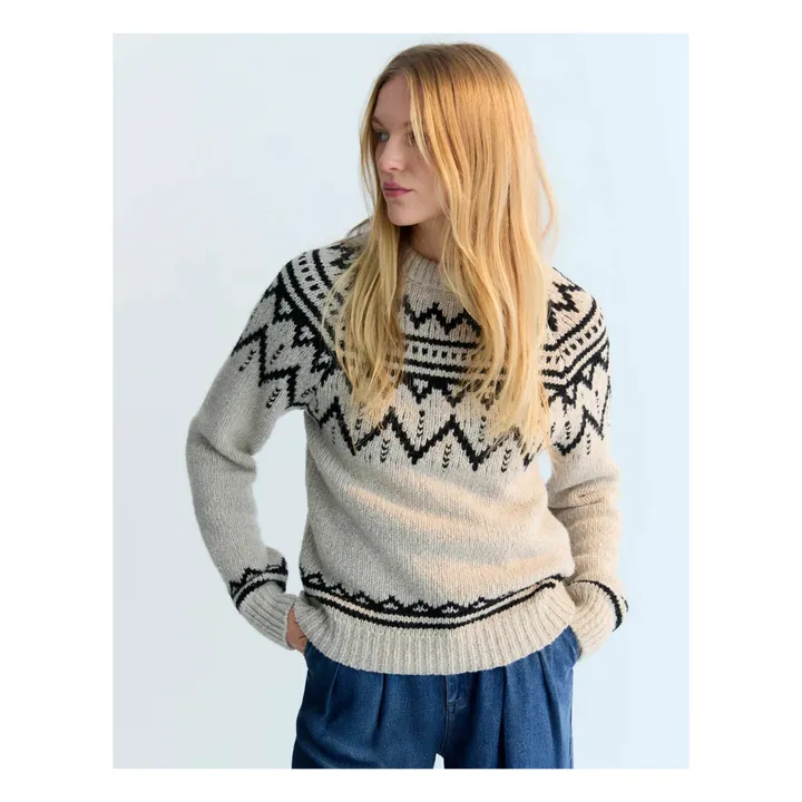 the new society - Pull Luna Laine Recyclée - Sable | Smallable