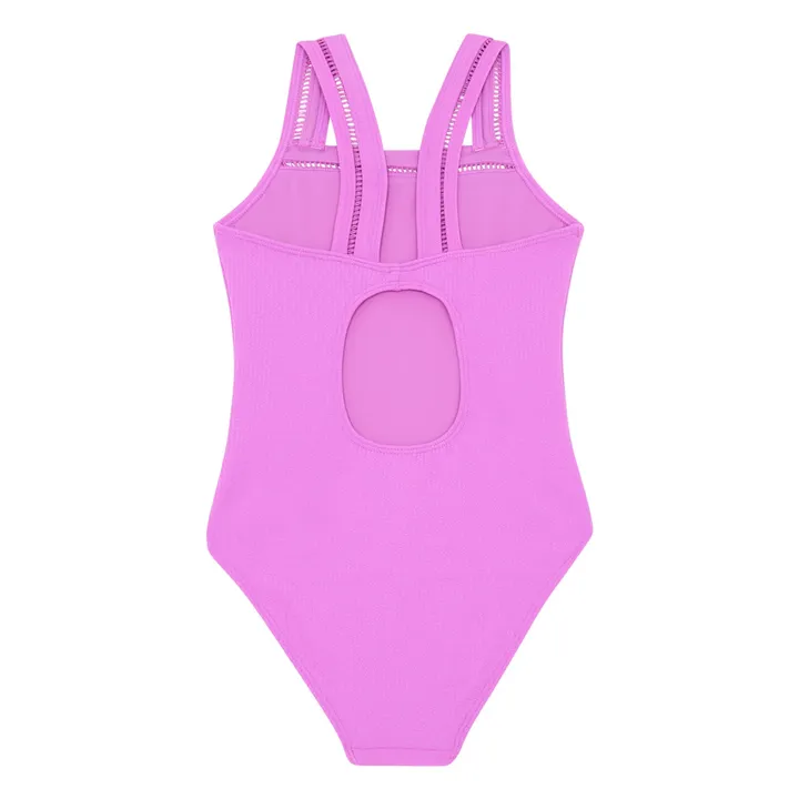 Beachlife - Textured 1-piece swimsuit - Purple | Smallable