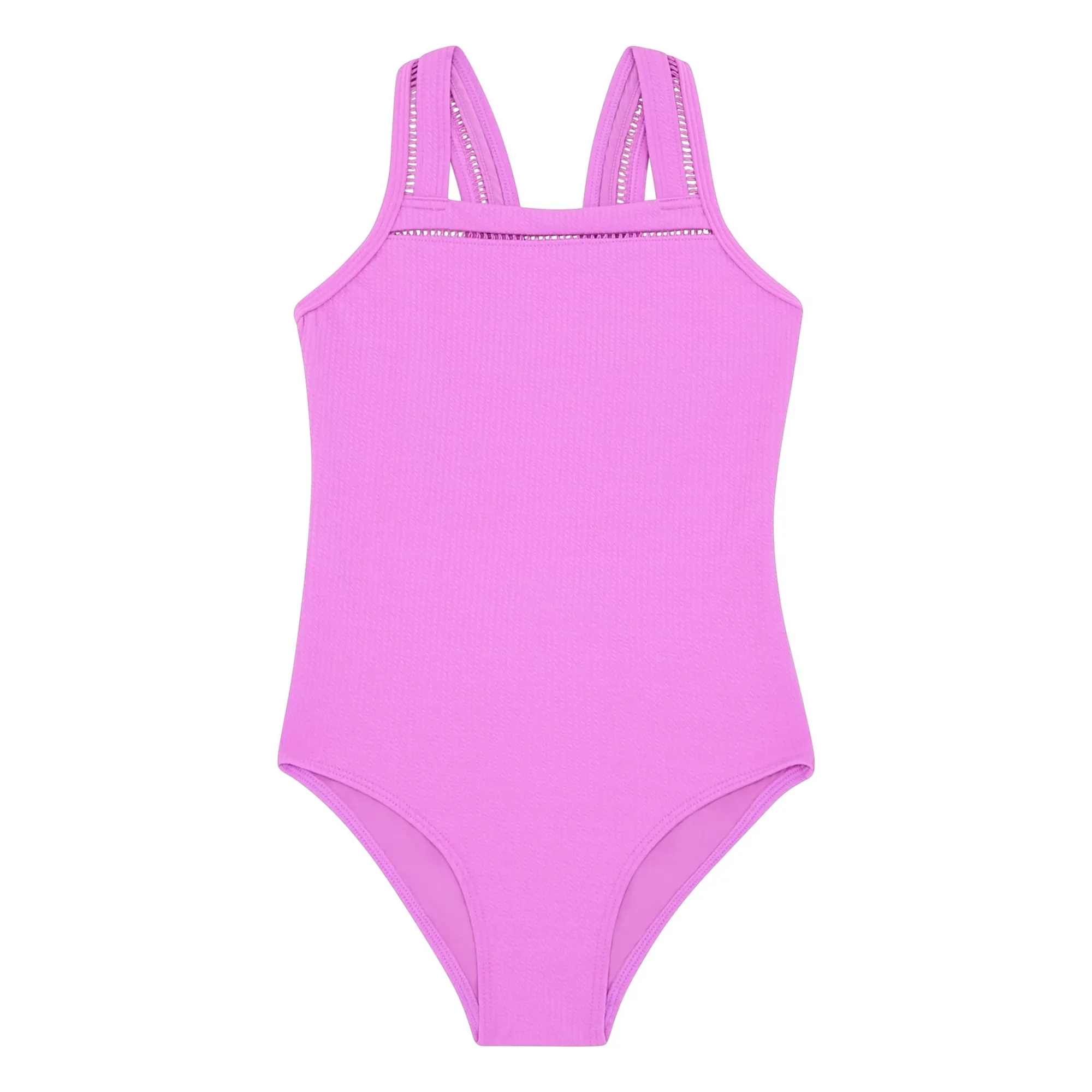 Beachlife - Textured 1-piece swimsuit - Purple | Smallable