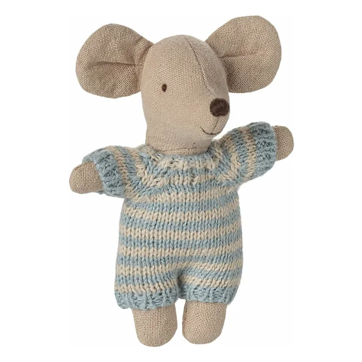 Maileg - Baby mouse in its bassinet - Blue | Smallable