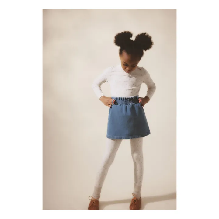 Soor Ploom - Legging Stretch Blume Bio-Baumwolle - Blassblau | Smallable