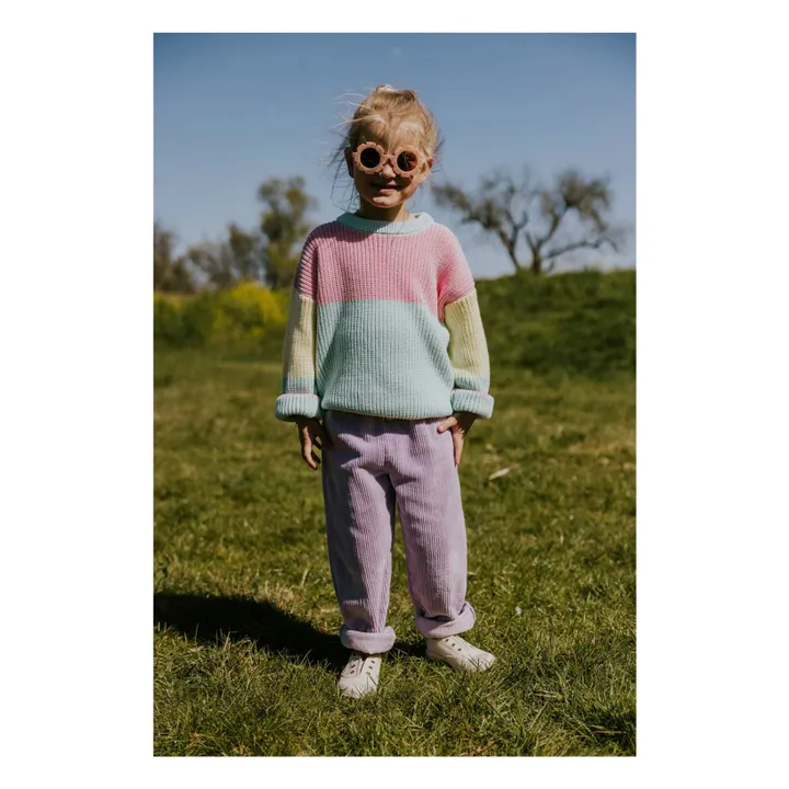 Yuki - Color Block Pullover Bio-Baumwolle - Wassergrün | Smallable