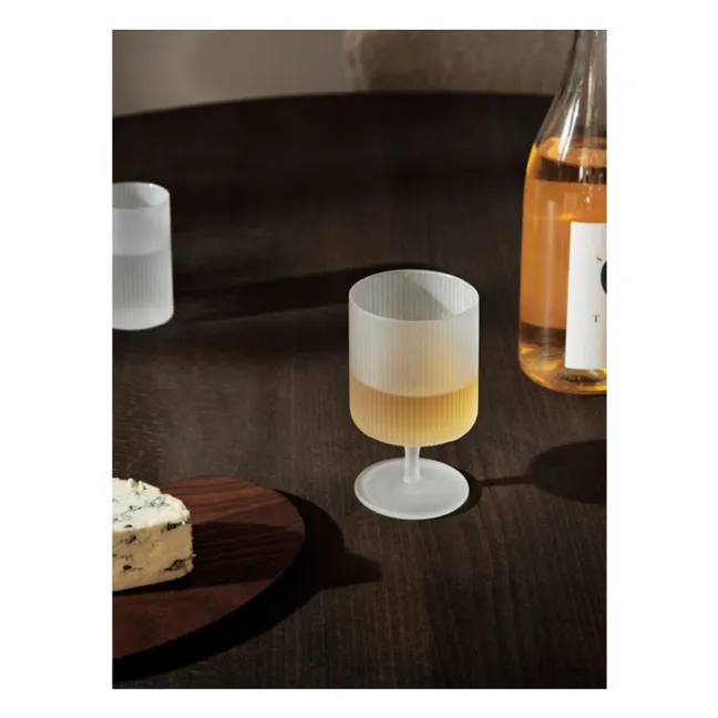 Ferm Living Ripple Wine Glasses Set Of 2 Grey Smallable