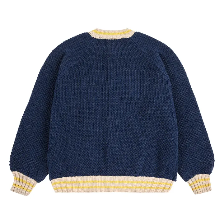 Bobo Choses - Fun Wool and Cashmere Cardigan - Navy blue | Smallable